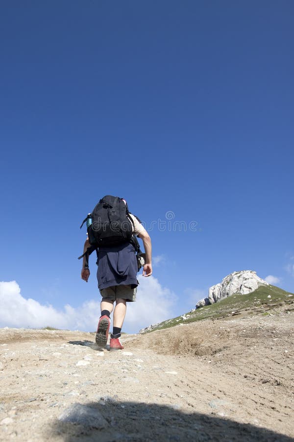 Man Trekking In Mountains Picture. Image: 15664449