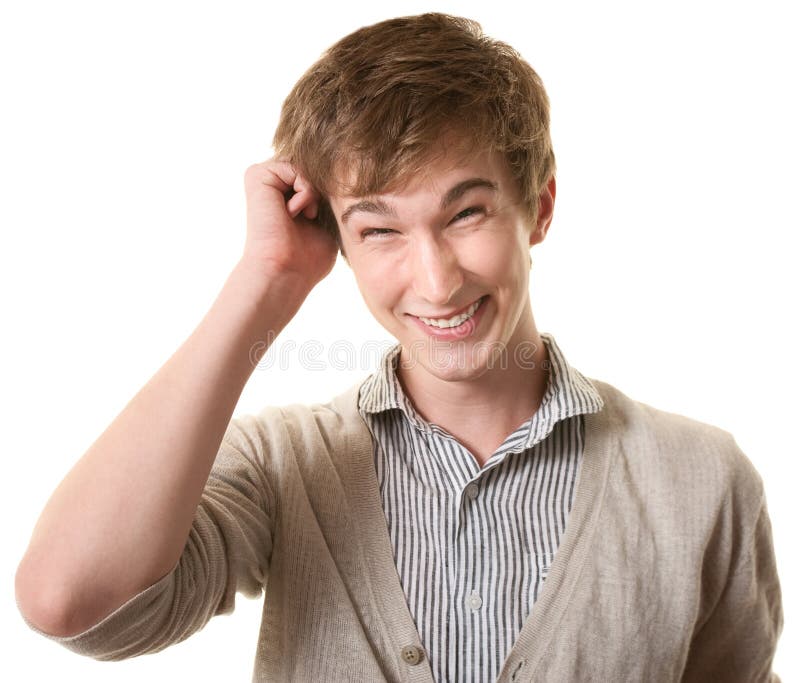 Man Tries To Remember stock image. Image of confused - 21136319