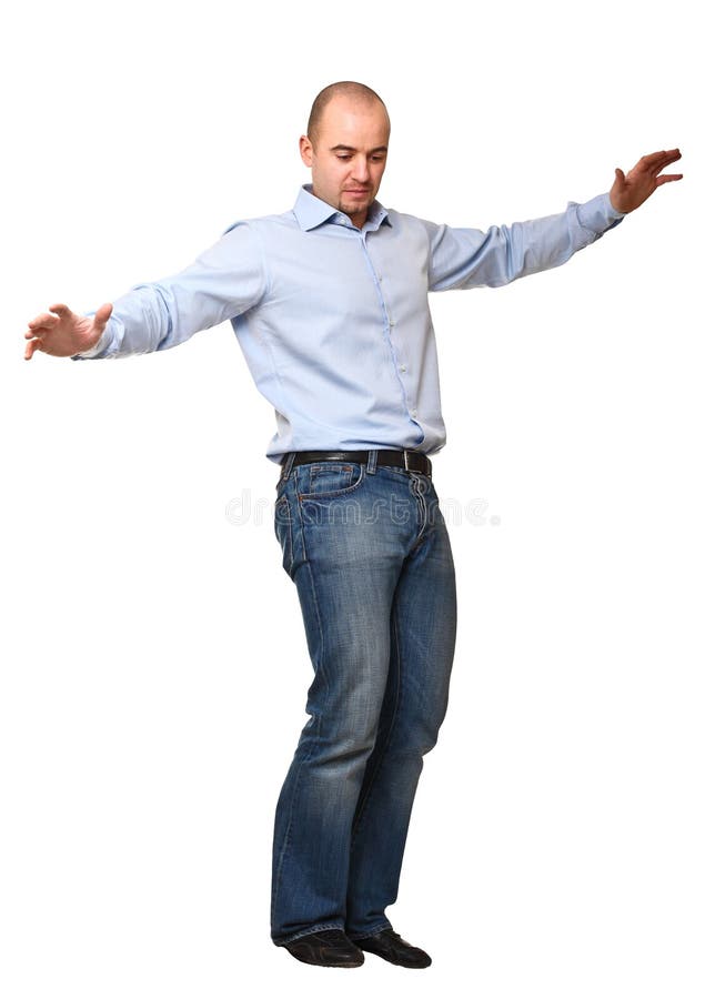 Man try to balance himself stock image. Image of balance - 17375381