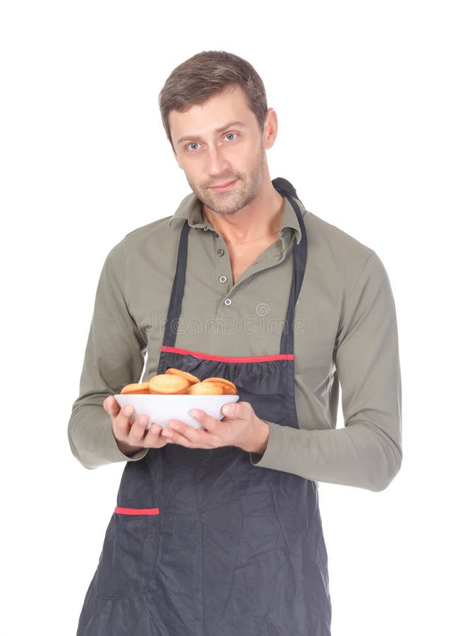 Man Trying His Hand at Baking Stock Image - Image of baked, kitchen ...