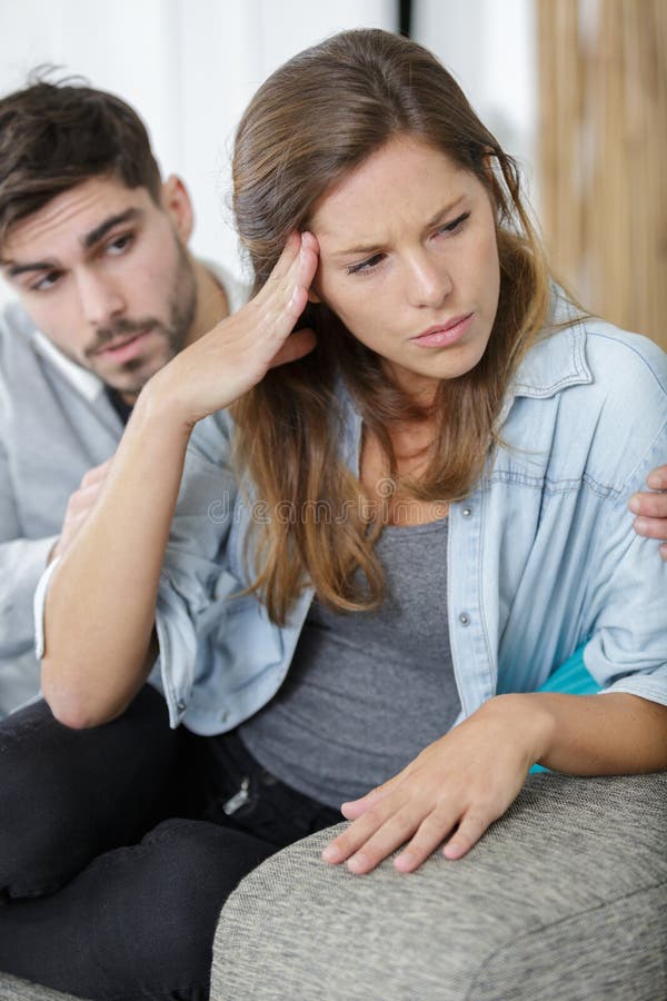 Man Trying To Cajole Girlfriend after Argument Stock Photo - Image of ...