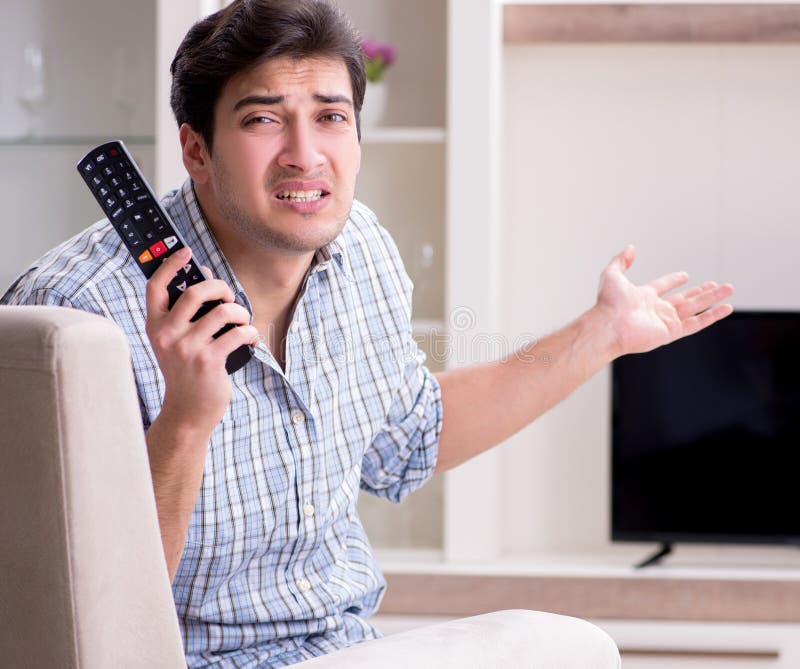 Man Trying To Fix Broken Tv Stock Photo - Image of home, electrician ... Man Trying To Fix Broken Tv Stock Photo - Image of home, electrician ...
