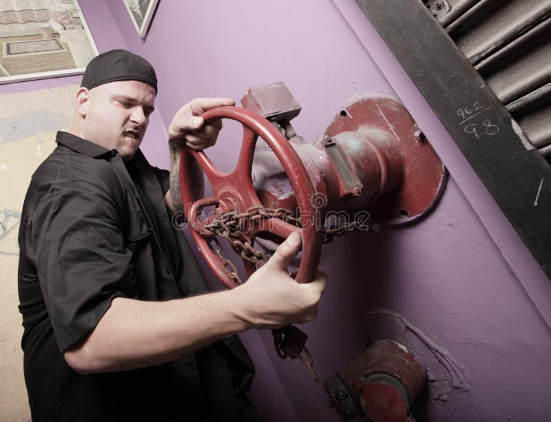 Man turning off the water stock image. Image of male - 10380695