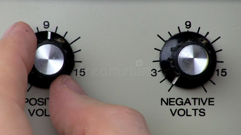 Knob Turn; Power Supply Positive Volts Decrease Stock Video - Video of ...