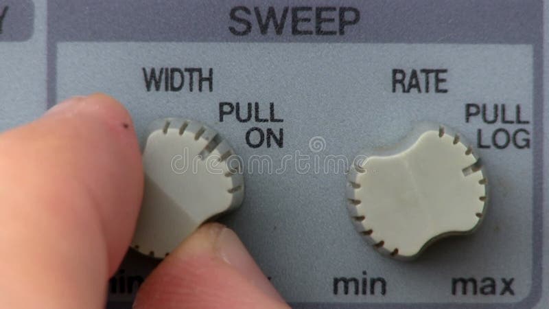 Dual Knob Turn; Signal Generator Frequency Sweep Stock Footage - Video ...