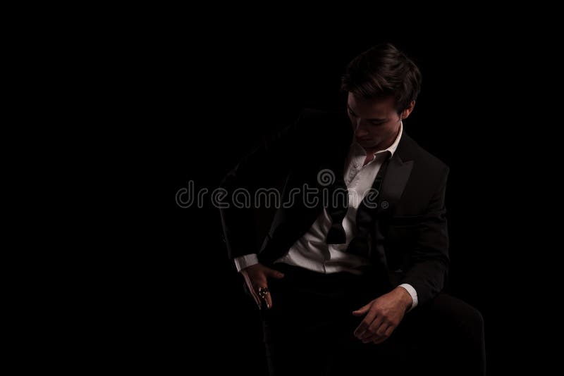 Man Tuxedo Looking Down To His Ring Stock Photos - Free & Royalty-Free ...