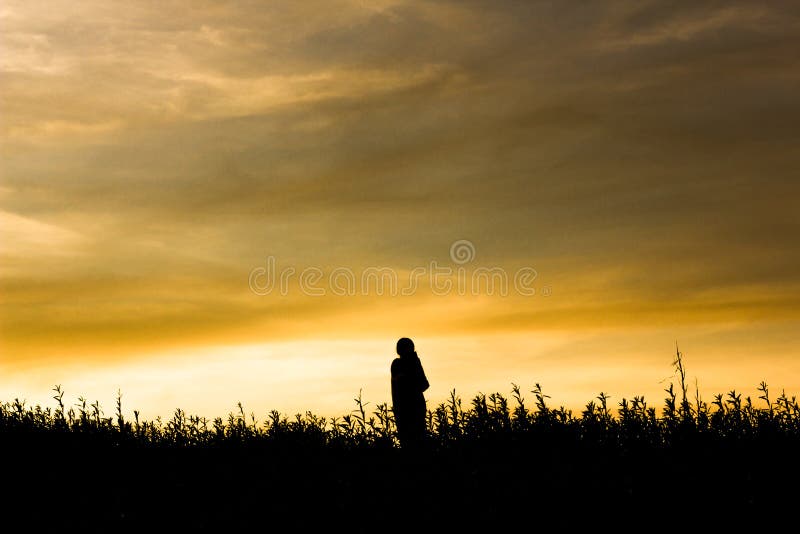 Man and Two Women Stood Watching the Sunset Stock Image - Image of ...