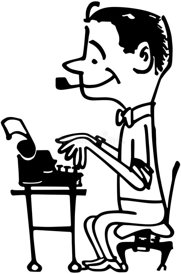 Man Typing stock vector. Illustration of workin, 1950 - 42096350