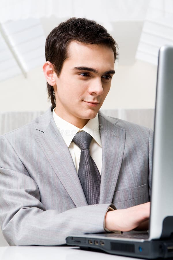 Man typing stock image. Image of entrepreneur, modern - 9136427