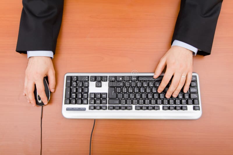 Man typing in the computer stock photo. Image of notebook - 5465902
