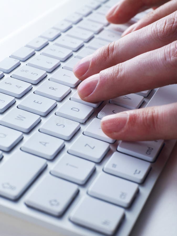 Fingers on keyboard stock photo. Image of working, modern - 109069114