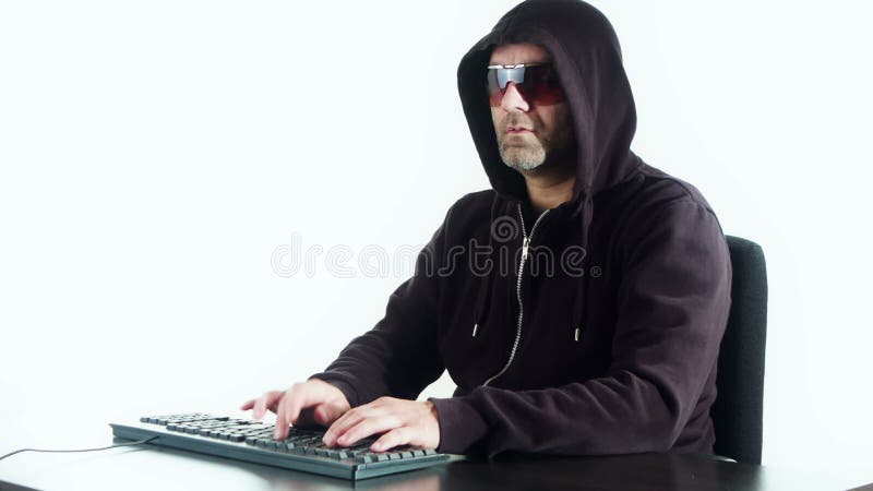 Computer Hacker Typing on Keyboard, Cyber Security Stock Video - Video ...