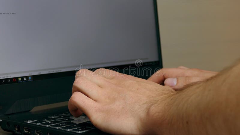 Man Typing Fast on Laptop Keyboard. Stock Video - Video of keyboard ...
