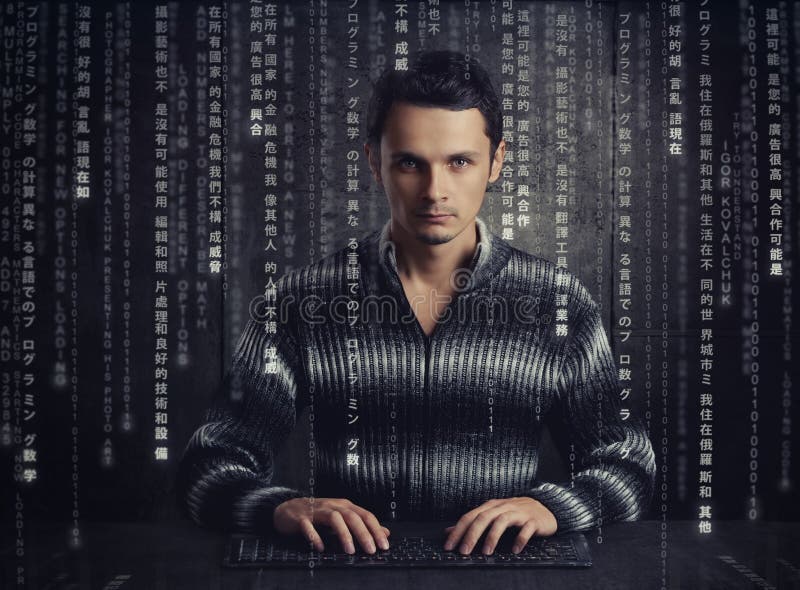 Man stock photo. Image of keyboard, interface, darck - 34413516