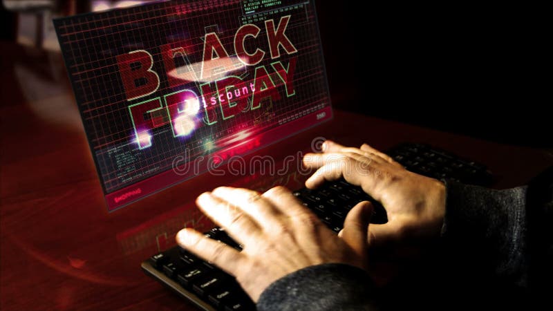 Hacker Typing Keyboard with Cyber Spying Symbol Hologram Screen Stock ...