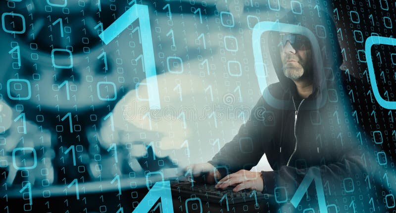 Man Typing on Keyboard Futuristic Concept Stock Photo - Image of hacker, keyboard: 73046492