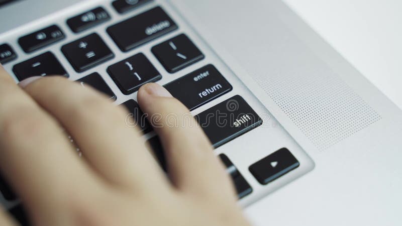 Man is Typing on a Keyboard and Enter Key Stock Footage - Video of ...