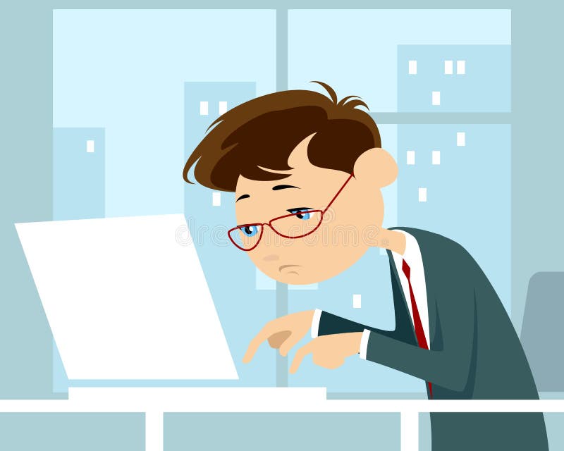 Man Typing Text on Keyboard Stock Vector - Illustration of computer ...