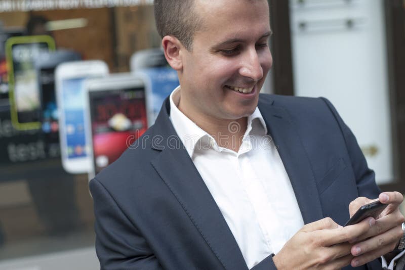 Man typing text message stock photo. Image of adolescence - 32992598