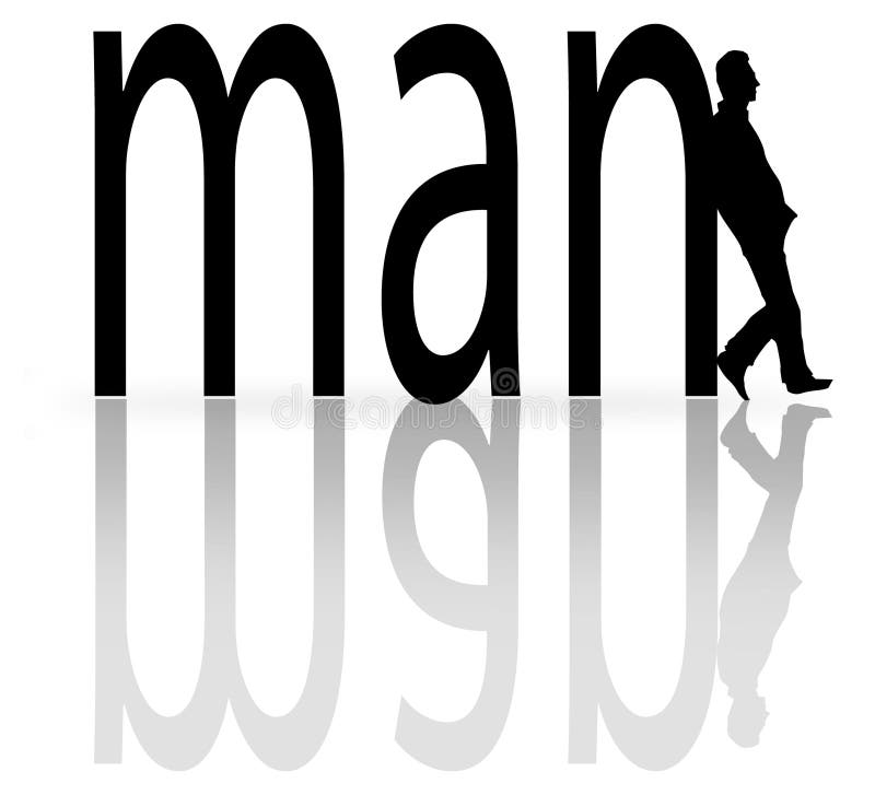 Man Typography Vector Illustration Stock Vector - Illustration of ...