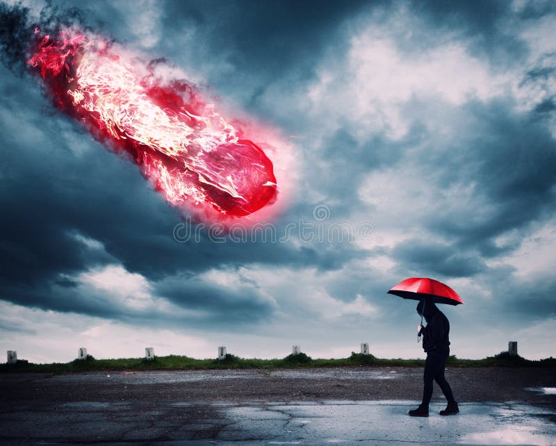 Meteor falling down stock image. Image of group, fall - 125066585