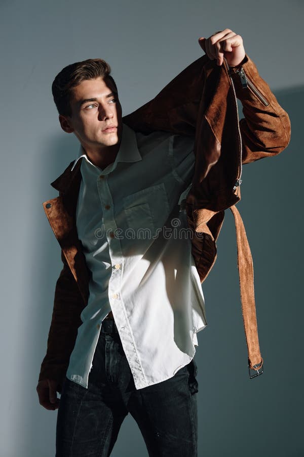 Sexy Young Man Unbuttoned Jacket Stock Photos - Free & Royalty-Free ...