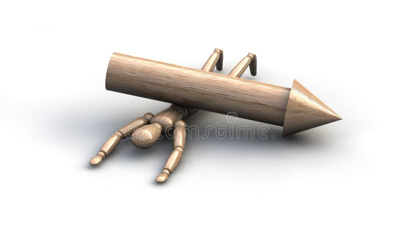 Man Under Arrow Picture. Image: 30613628