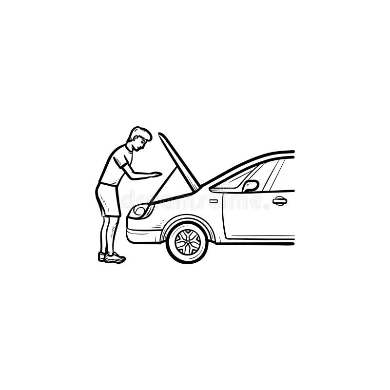 Under Hood Car Stock Illustrations – 194 Under Hood Car Stock ...