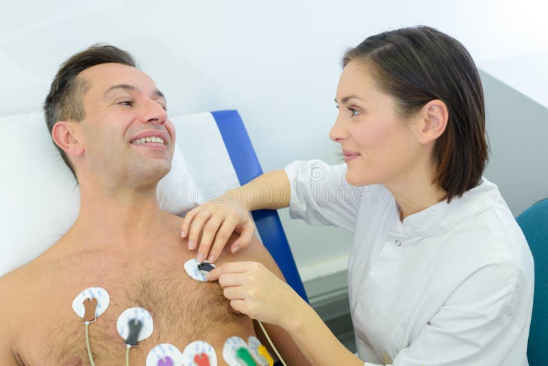 Man Undergoing Cardiovascular Examination Stock Image - Image of study ...