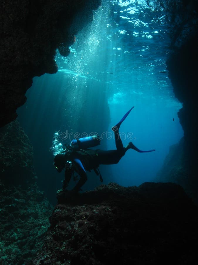 Male Scuba Diver stock image. Image of diving, water, scubadive - 2673533