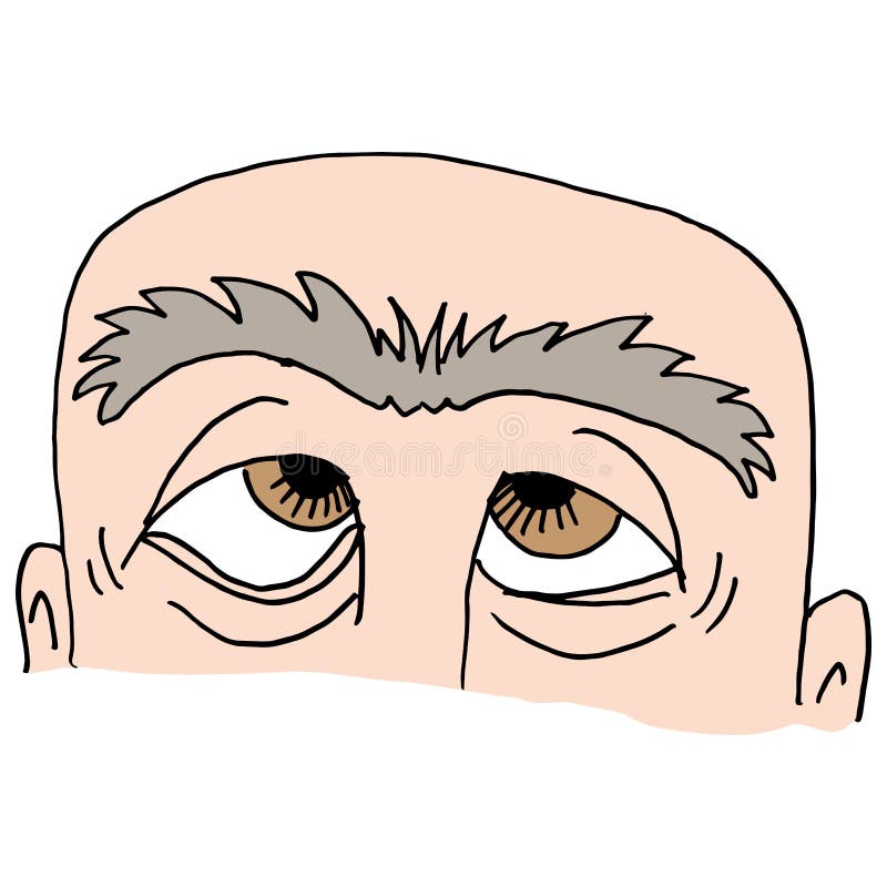 Man with unibrow stock vector. Illustration of unibrow - 70248357