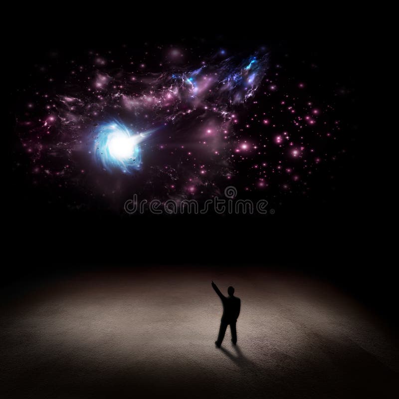 Hugging the universe stock image. Image of galaxy, virtual - 89718113