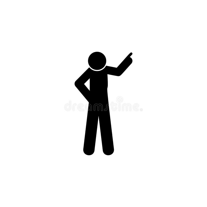 Man Up, Show Icon. Element of Man Pointing Icon for Mobile Concept and ...