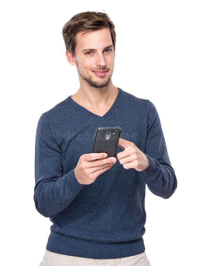 Man use of cellphone stock photo. Image of gentleman - 44093282