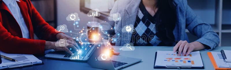 Man Use Laptop with Cloud Computing Diagram Show on Hand. Cloud ...