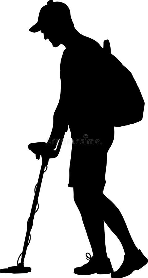 Metal Detecting Silhouette Stock Illustrations – 34 Metal Detecting ...