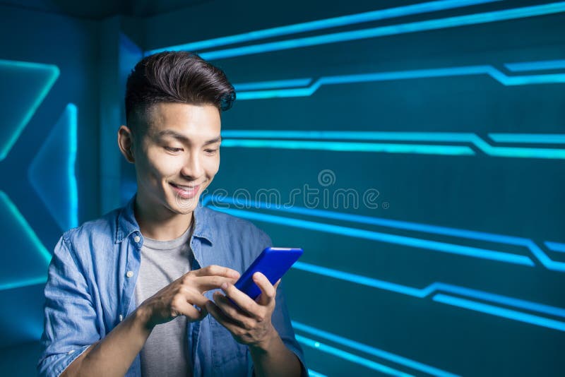 Man use phone stock image. Image of electronic, electrical - 96245131