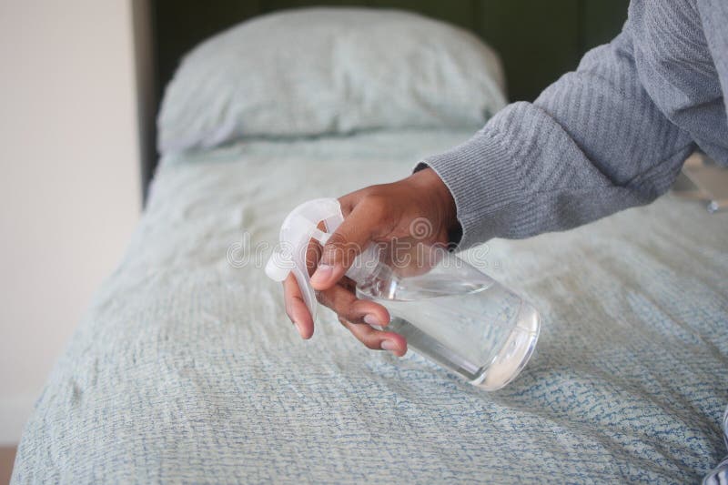 Man Use Spray Clean Bed Home Stock Photos - Free & Royalty-Free Stock ...