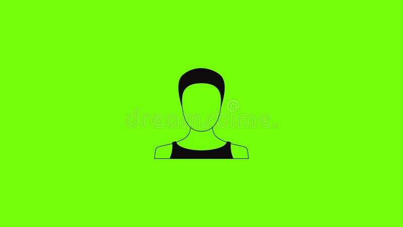 Man user icon animation stock video. Video of motion - 224026261