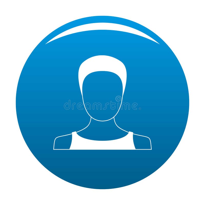 Man user icon blue vector stock vector. Illustration of admin - 109350096