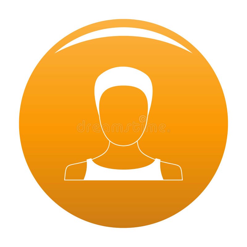 Man User Icon Vector Orange Stock Vector - Illustration of pictogram ...