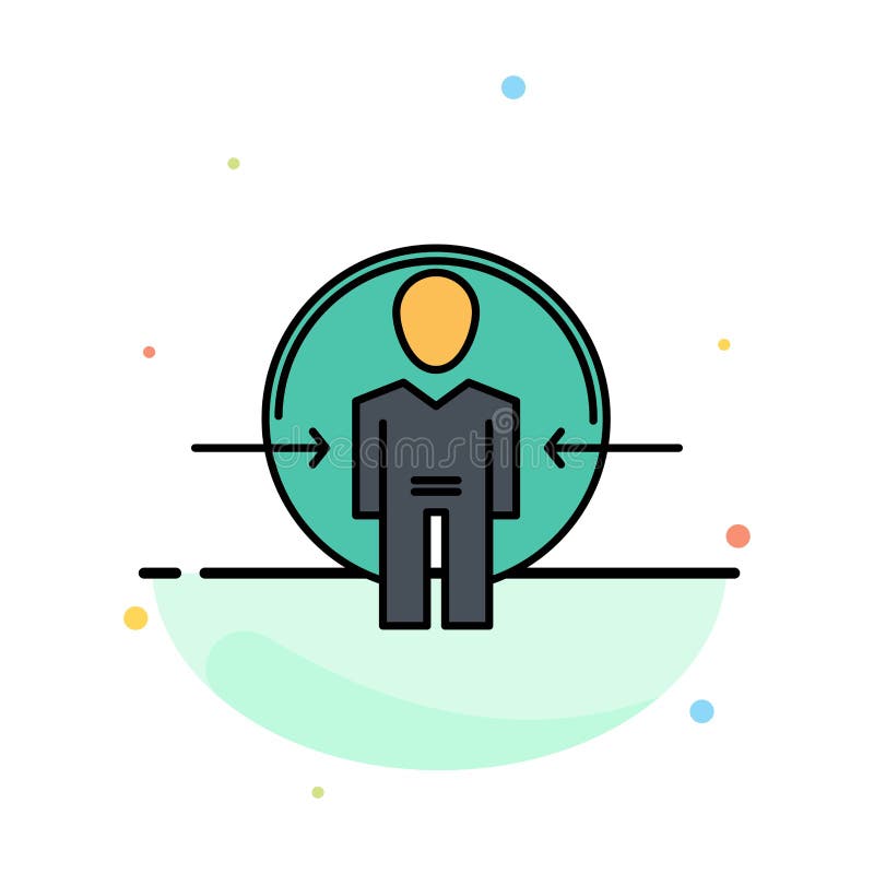 Man, User, Login, Id, Identity Abstract Flat Color Icon Template Stock ...