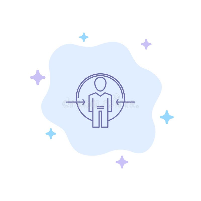 Man, User, Login, Id, Identity Blue Icon on Abstract Cloud Background ...