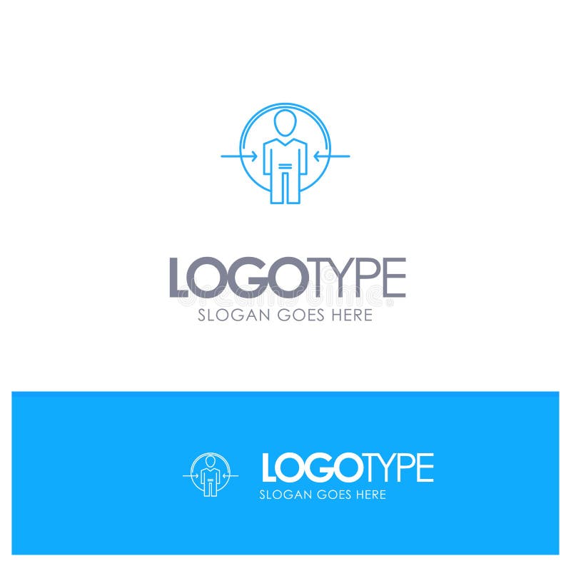 Man, User, Login, Id, Identity Blue OutLine Logo with Place for Tagline ...