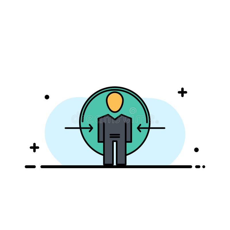 Man, User, Login, Id, Identity Business Flat Line Filled Icon Vector ...