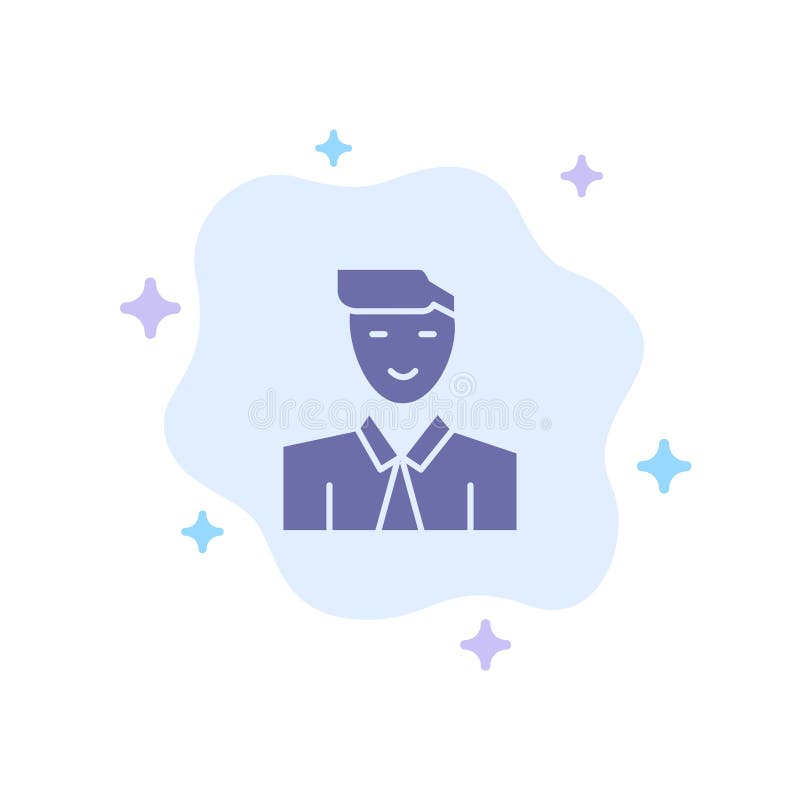 Man, User, Student, Teacher, Avatar Blue Icon on Abstract Cloud ...