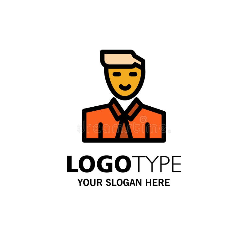 Man, User, Student, Teacher, Avatar Business Logo Template. Flat Color ...