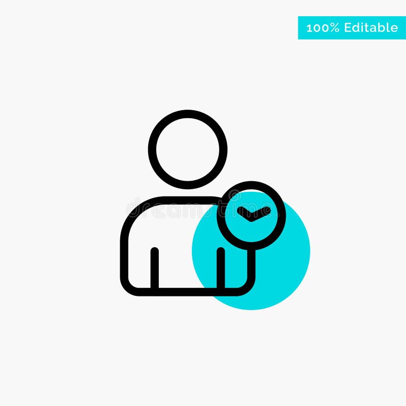 Man, User, Time, Basic Turquoise Highlight Circle Point Vector Icon ...