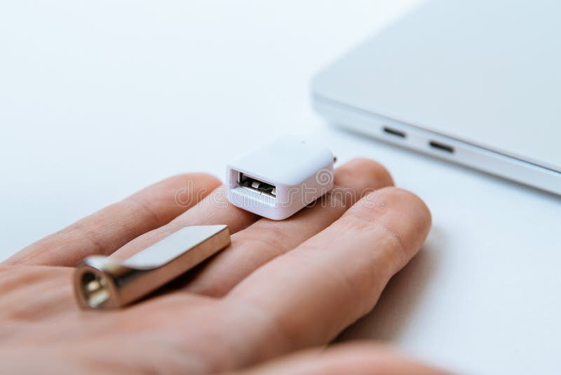 Man Uses Modern Technologies To Store Memory and Digital Data Stock ...