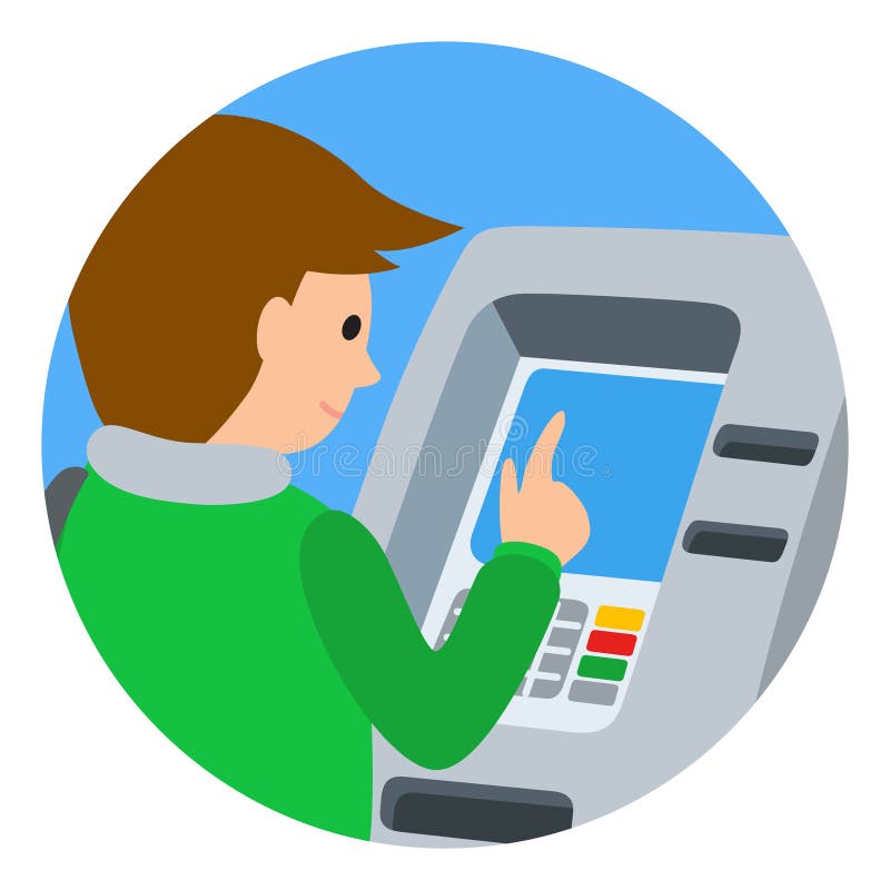 Man Using Atm Stock Illustrations – 420 Man Using Atm Stock ...